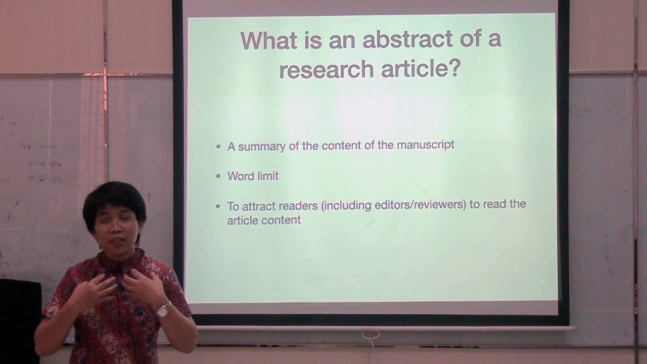Writing Abstract + Cover Letter and Submission Ari Probandari - YouTube