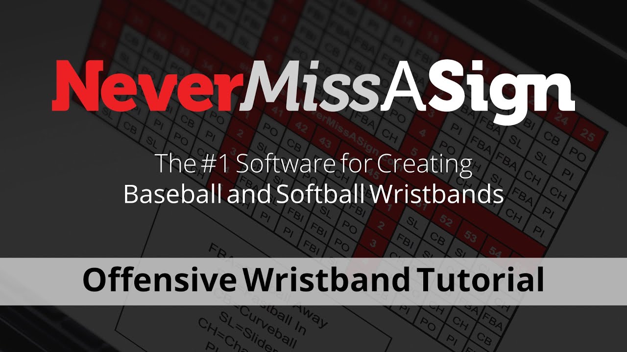 Offensive Signal Wristbands | NeverMissASign.com - YouTube
