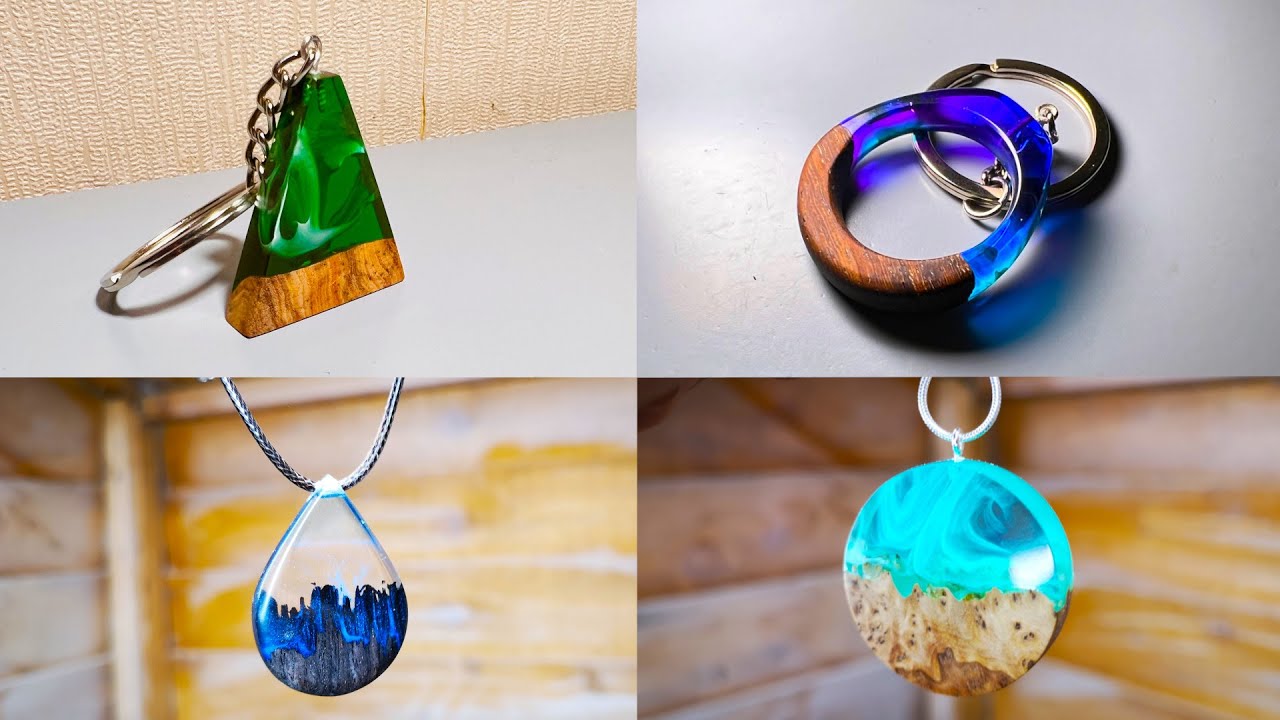 AMAZING EPOXY RESIN PENDANTS AND KEYCHAIN | HOW TO MAKE NECKLACE ...