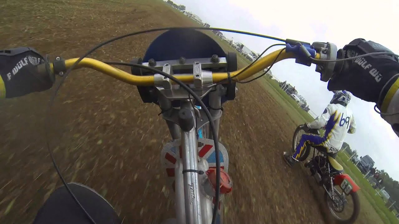 Pre 75 British Grasstrack Championship race 3 250 2014 - YouTube