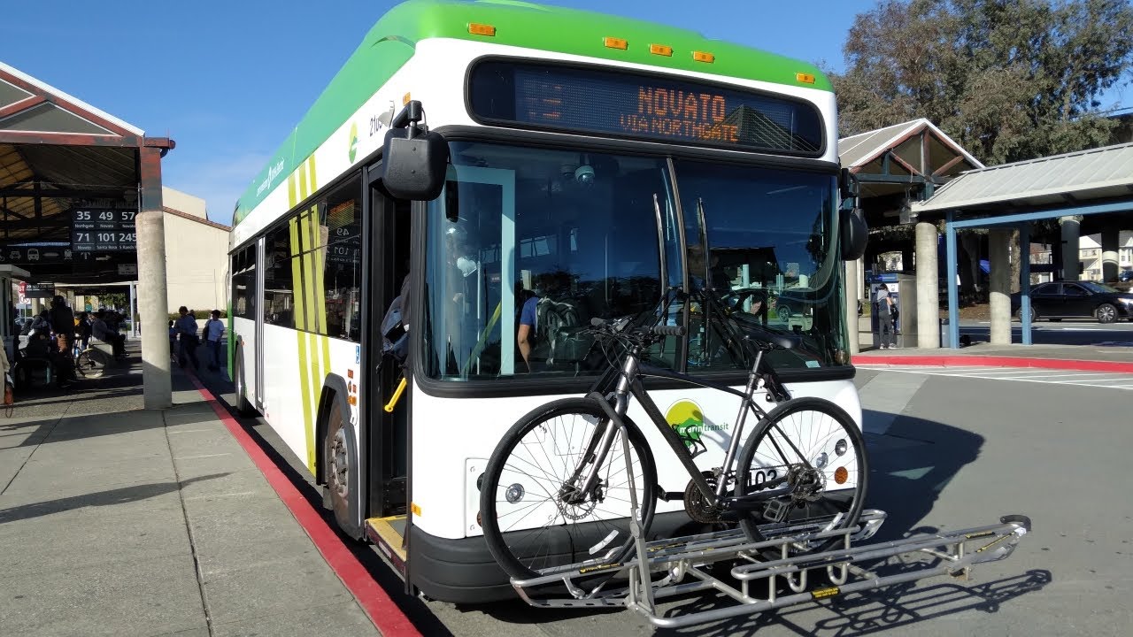 Marin Transit 2021 Gillig Low Floor EV 40' #2103 on Route 49 - YouTube