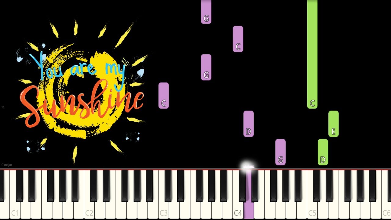 You Are My Sunshine - Folk Song | Piano Tutorial - YouTube