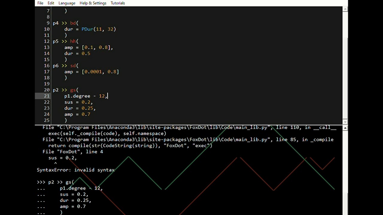 My First LiveCoding Video with FoxDot - YouTube