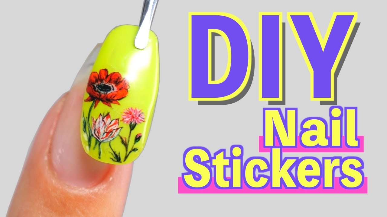 DIY Nail Stickers Tutorial💅 How to create Easy Nail Stickers【ASKA NAILS ...