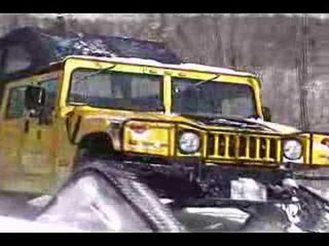 H1 on Mattracks in the snow - YouTube
