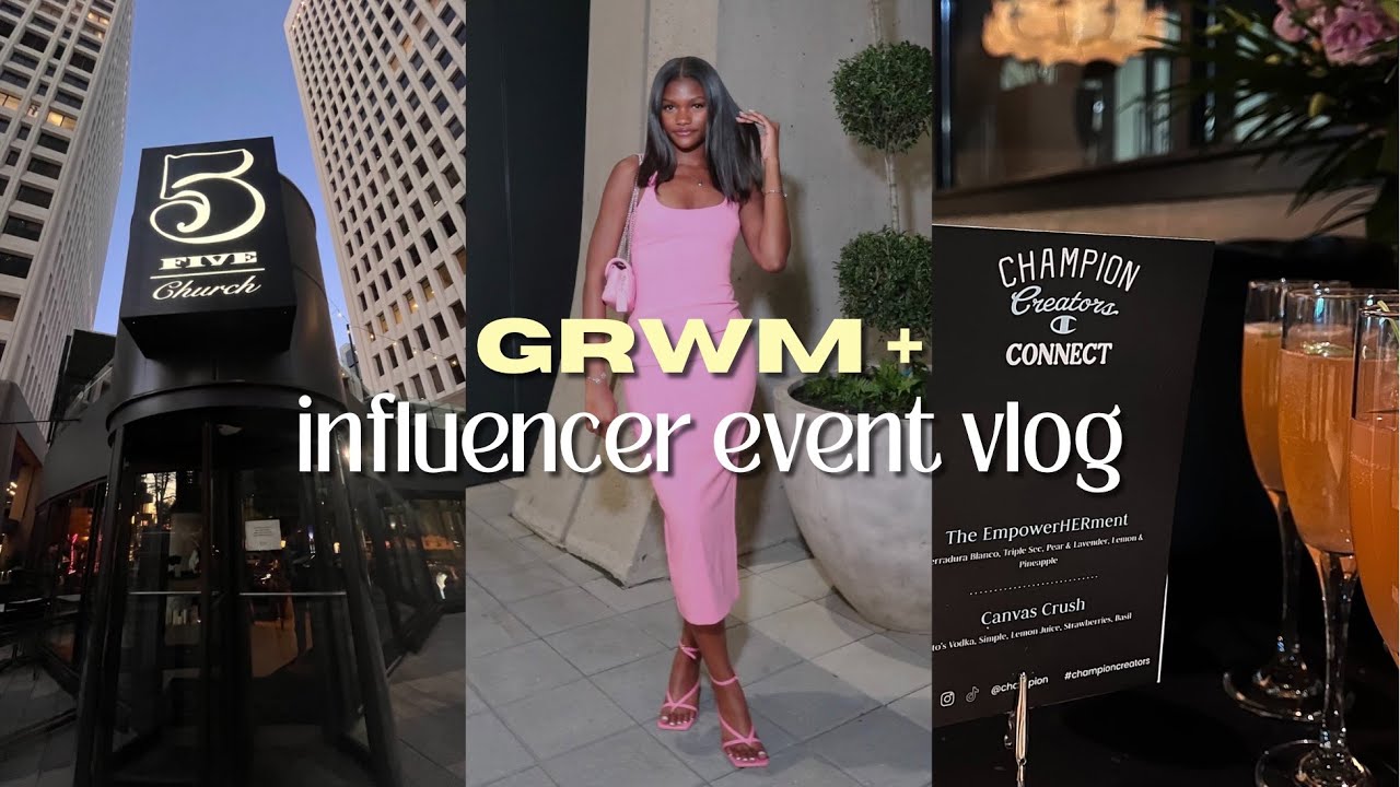 get ready with me + influencer event vlog | champion event in atlanta ...