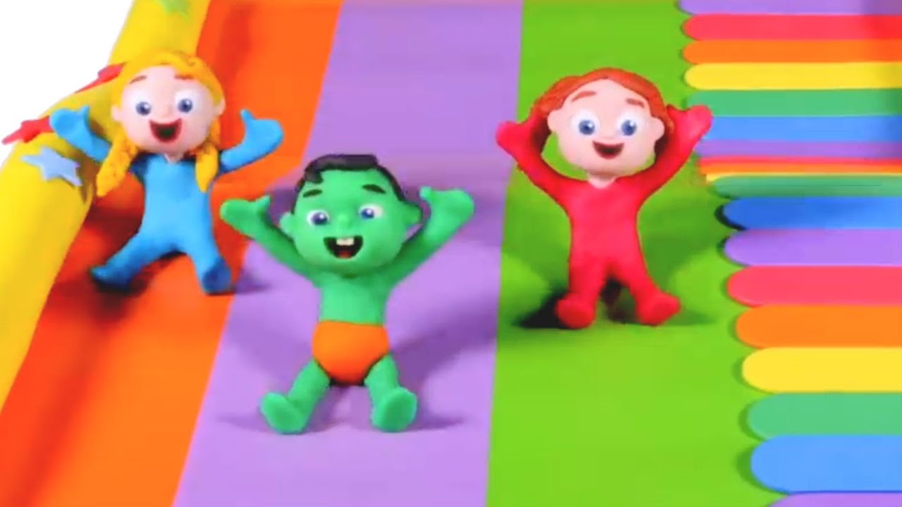 Having Fun In A Giant Slide - Stop Motion Cartoons - YouTube