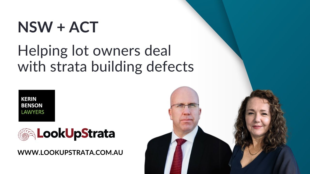 NSW + ACT: Helping lot owners deal with strata building defects ...
