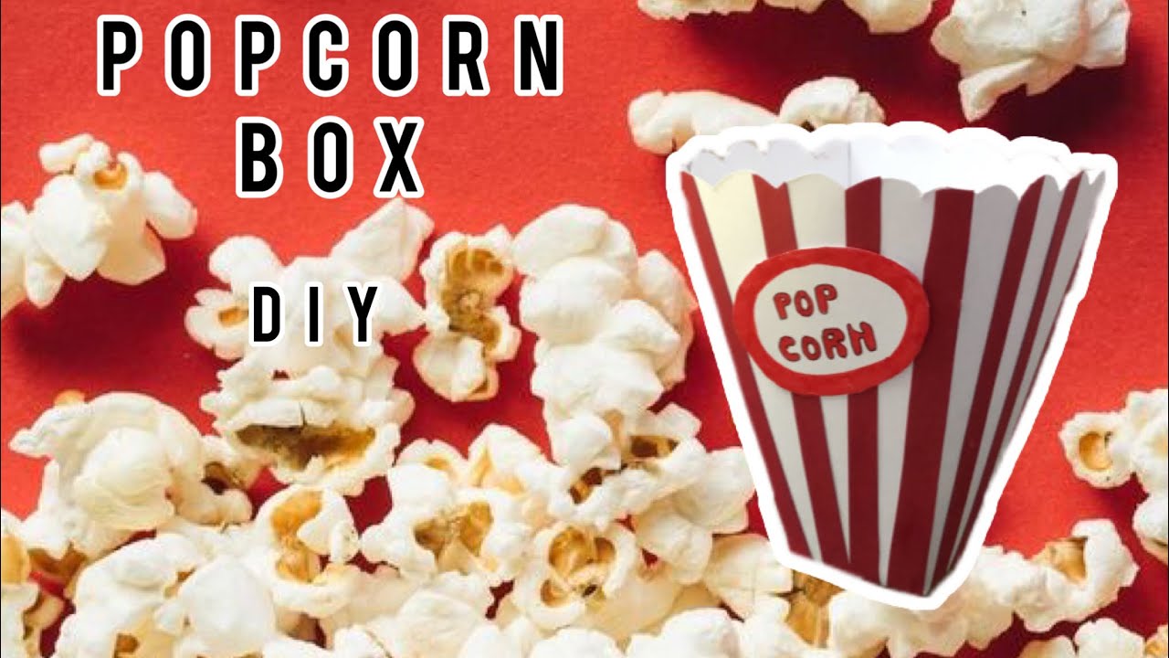 POPCORN BOX🍿 | DIY Popcorn Box | Mini Popcorn Box | Popcorn Holder ...