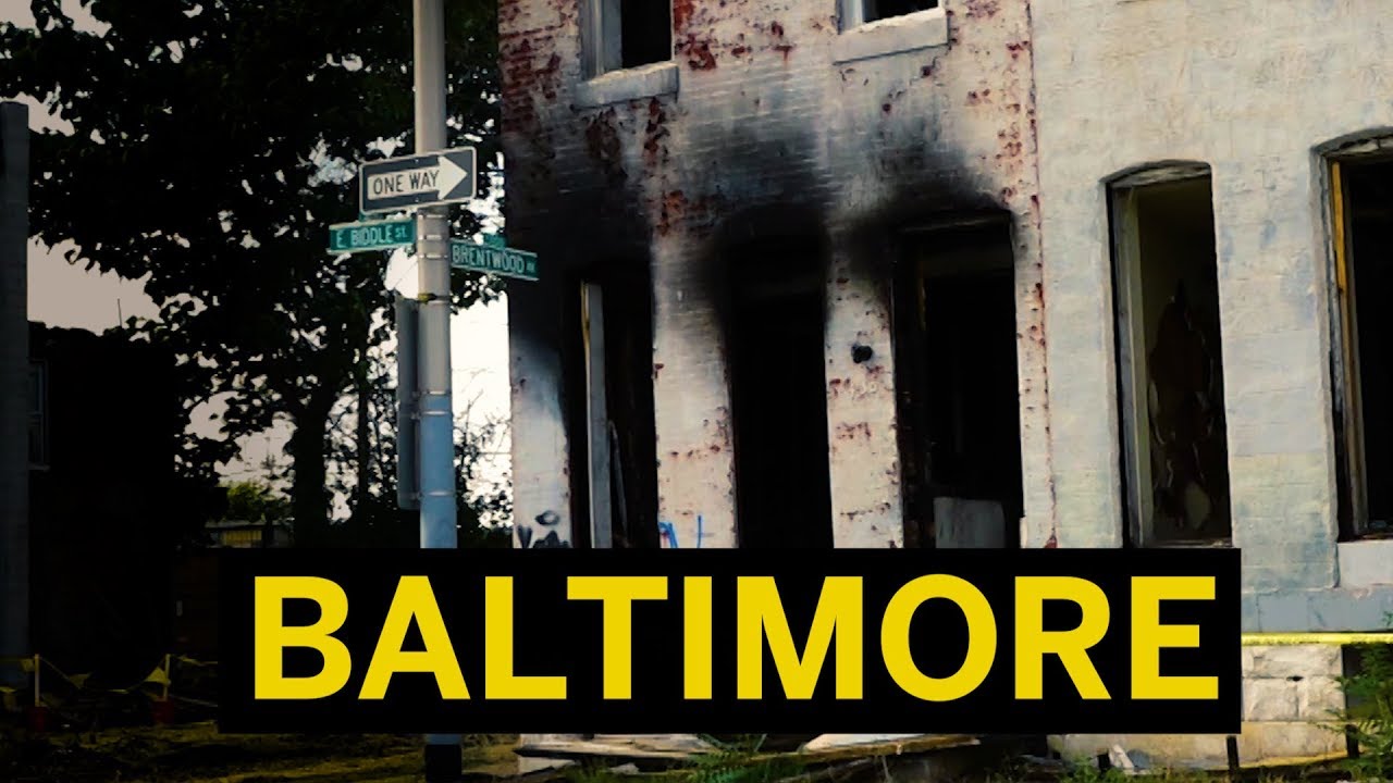 Burned Out Buildings, Gang Signs, and Trash - Drive Through Baltimore ...
