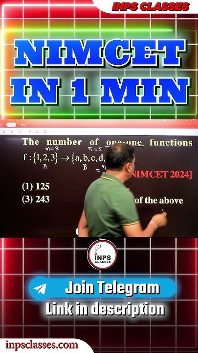 Function NIMCET 2024 PYQ | INPS - YouTube