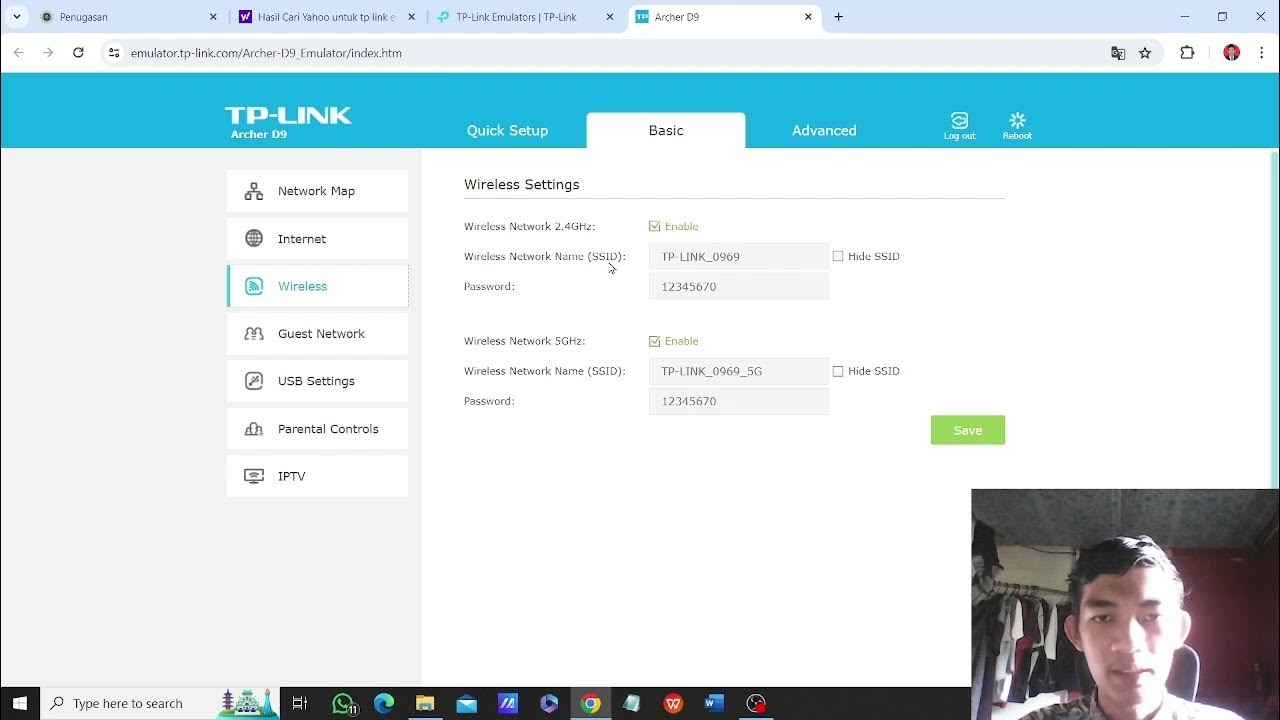 Cara Konfigurasi/Setting perangkat wireless menggunakan web TP-Link Emulators dengan type Archer ...