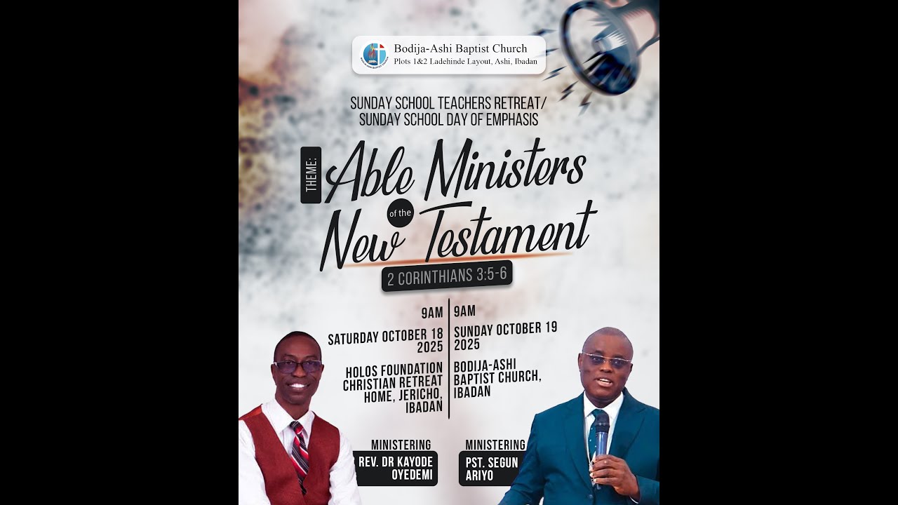 SUNDAY SCHOOL WEEK OF EMPHASIS 19.10.2025 - YouTube