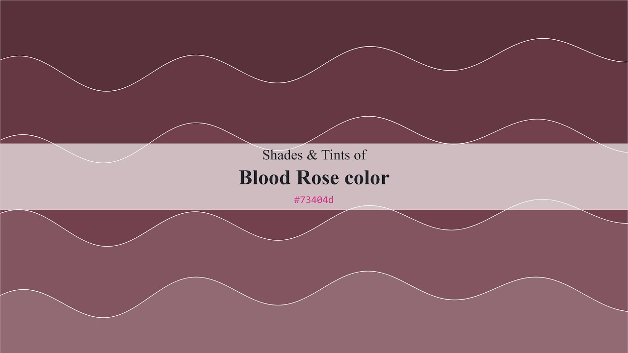 Shades & Tints of Blood Rose color #73404d A Warm Red color #663844 ...