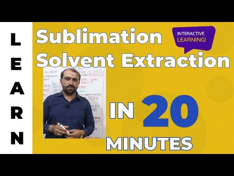 Class 11th CH#02|Sublimation Process|| Solvent Extraction Technique ...