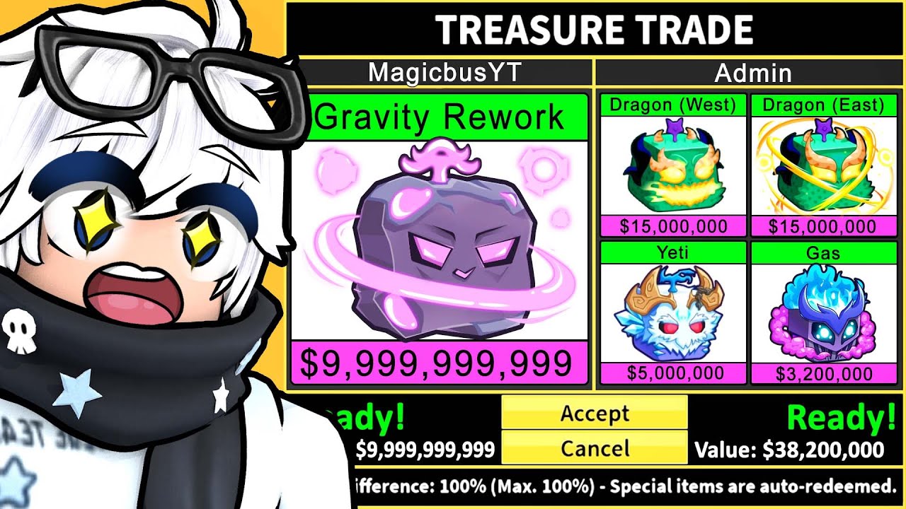 Trading GRAVITY REWORK For 24 Hours In Blox Fruits (Roblox) - YouTube