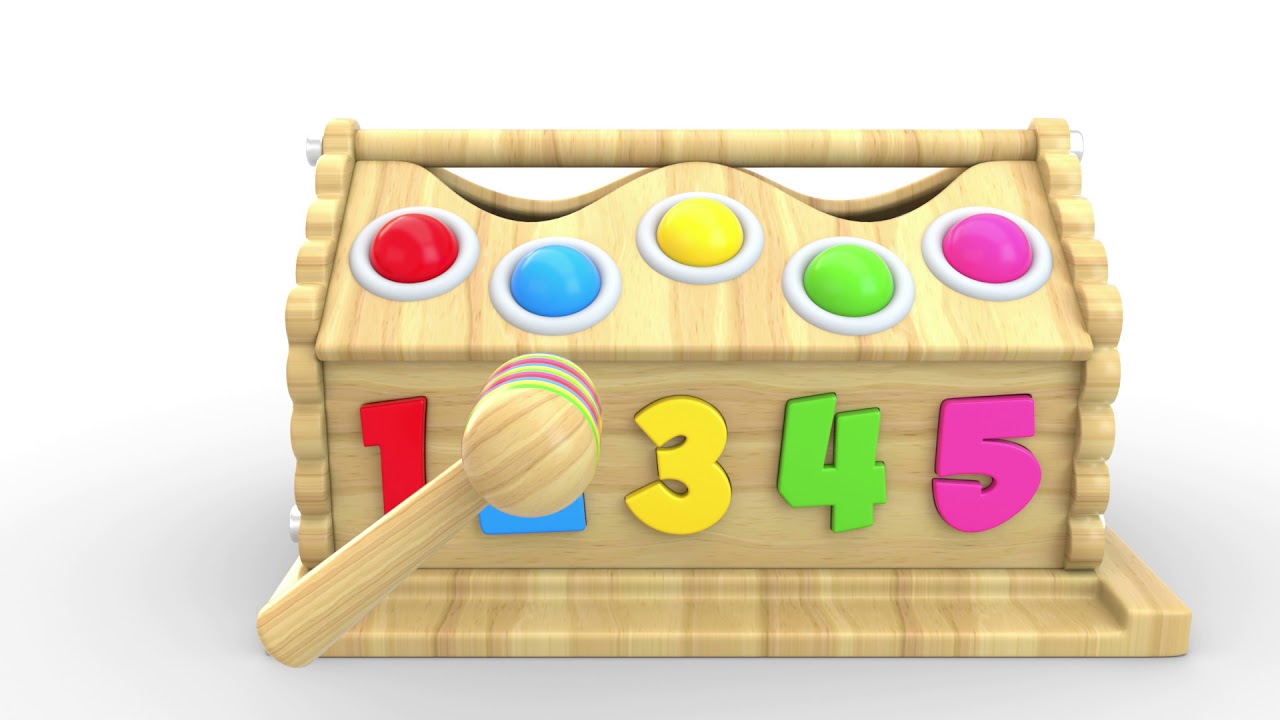 Learn Numbers and Shapes with Wooden Hammer Educational Toys - Pinky ...