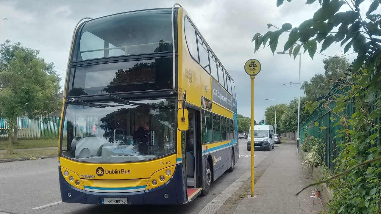 Dublin Bus Ride. Dublin Bus EV82 (08-D-30082). Service 27A to Eden Quay ...