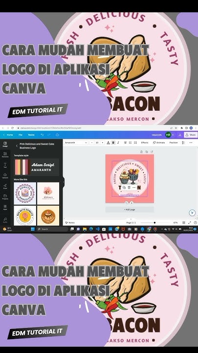 MUDAH SEKALI! CARA MEMBUAT LOGO DI CANVA - YouTube