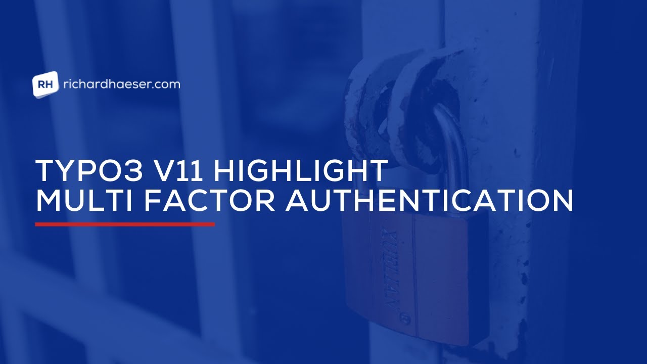 TYPO3 v11 Feature Highlight - Multi Factor Authentication - YouTube