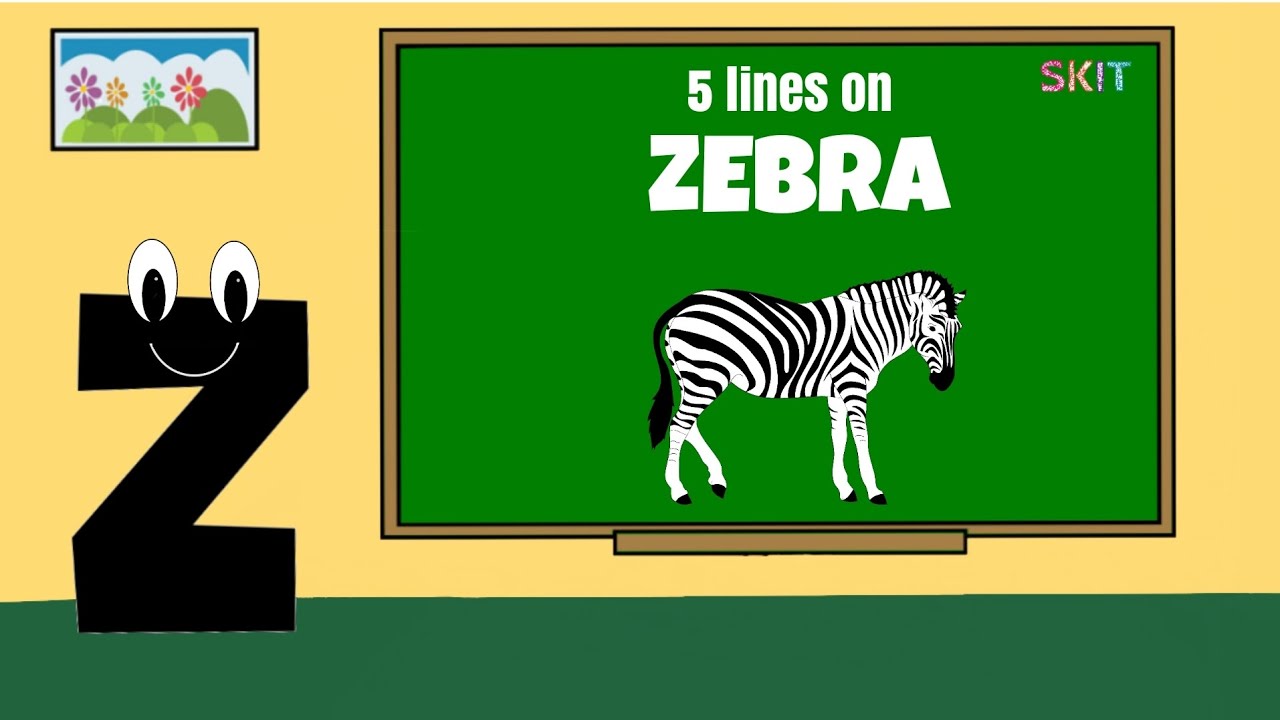 5 lines on Zebra for preschool and kindergarten kids #essay #shortnotes ...