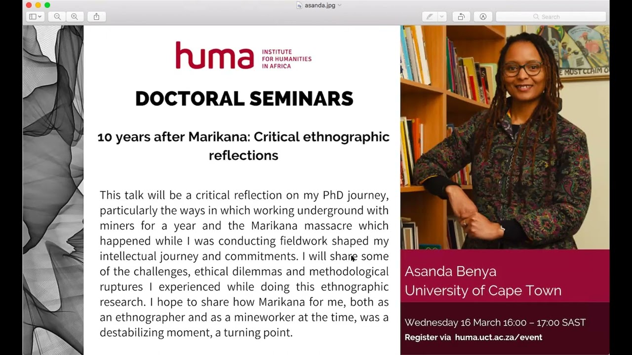 10 years after Marikana: Critical ethnographic reflections. Asanda ...