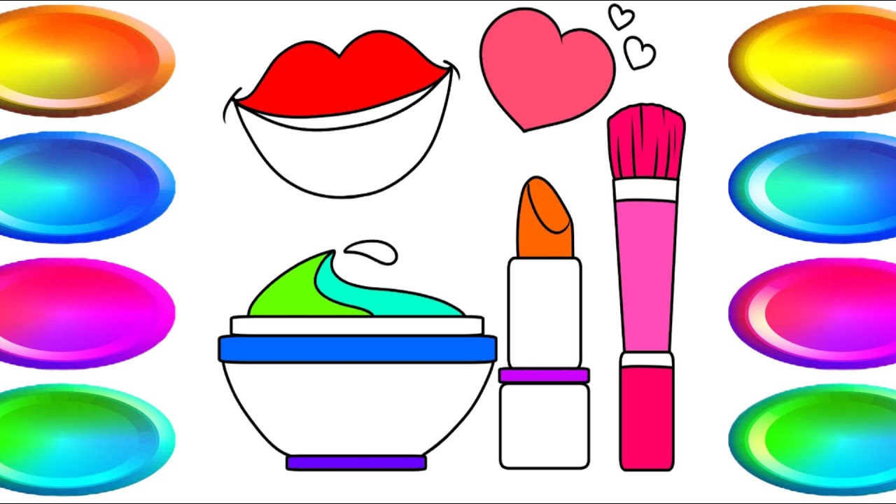 how to draw & colour a simple lipstick 💄| simple lipstick drawing ...