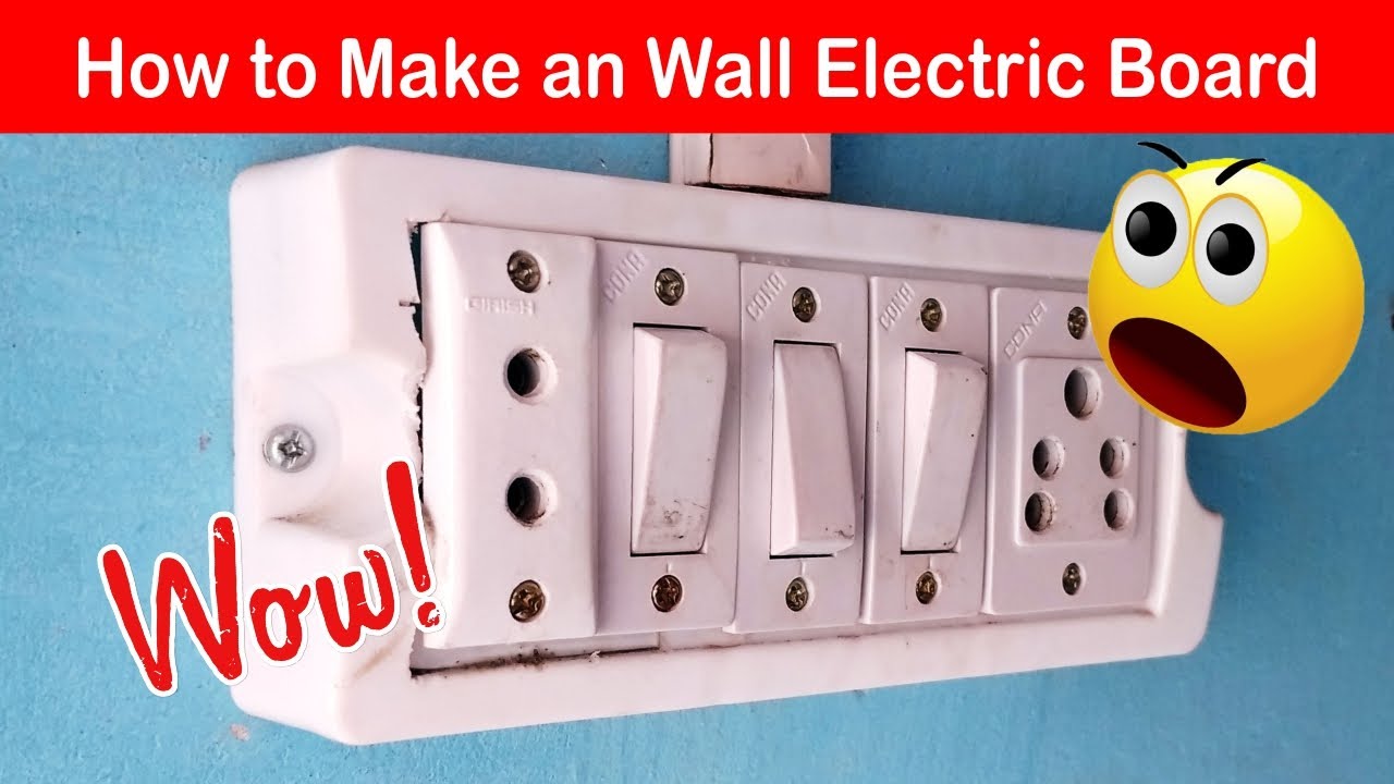 How To Make An Wall Electric Board #electricboard - YouTube