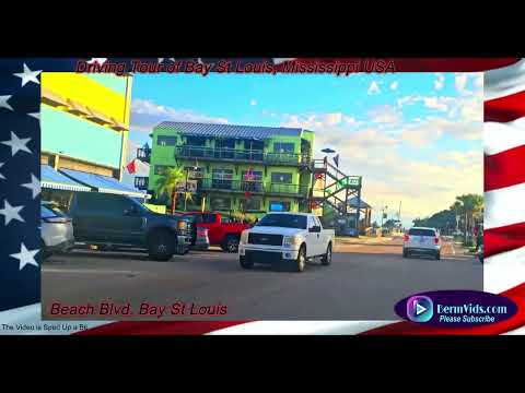 Video Driving Tour of Old Town, Bay St Louis Mississippi, Small Town USA #BayStLouis