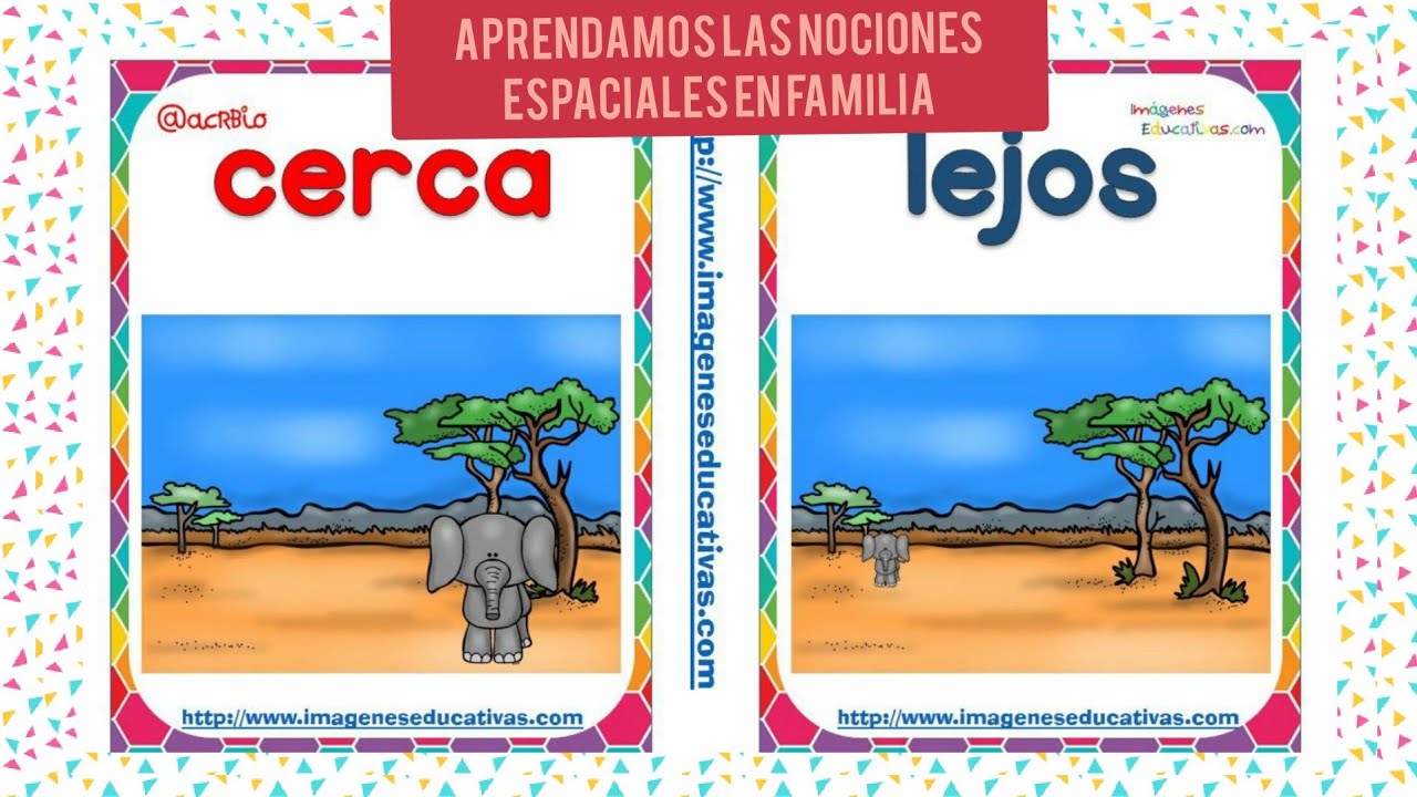 👩‍👧‍👦Aprendamos las Nociones Espaciales cerca Lejos en familia . - YouTube