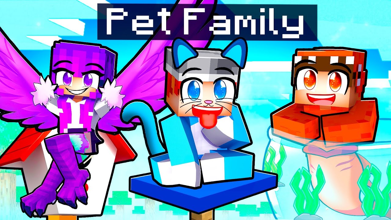 Having a PET FAMILY in Minecraft! - YouTube