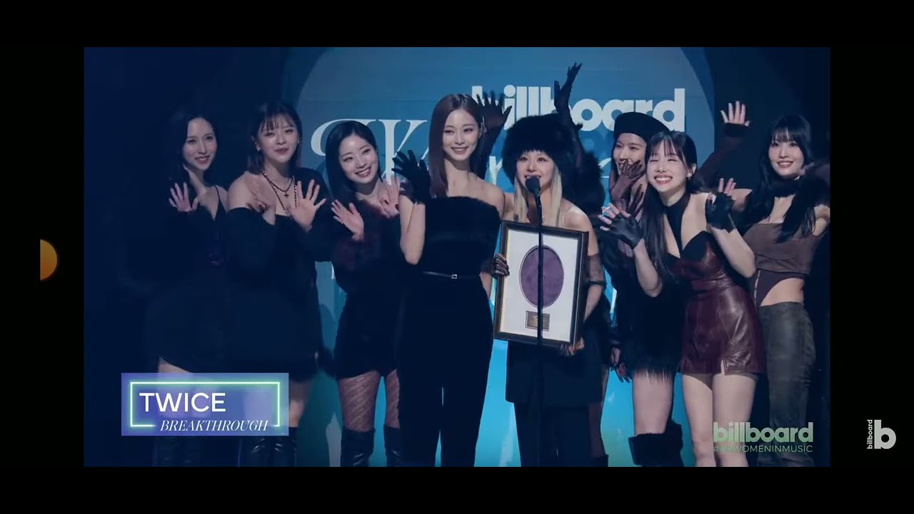 TWICE full speech at Billboard Breakthrough Artist Award#twice#public# ...