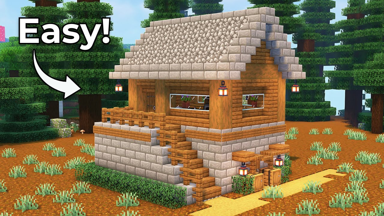 Minecraft: Spruce Starter House Tutorial🏠 - YouTube