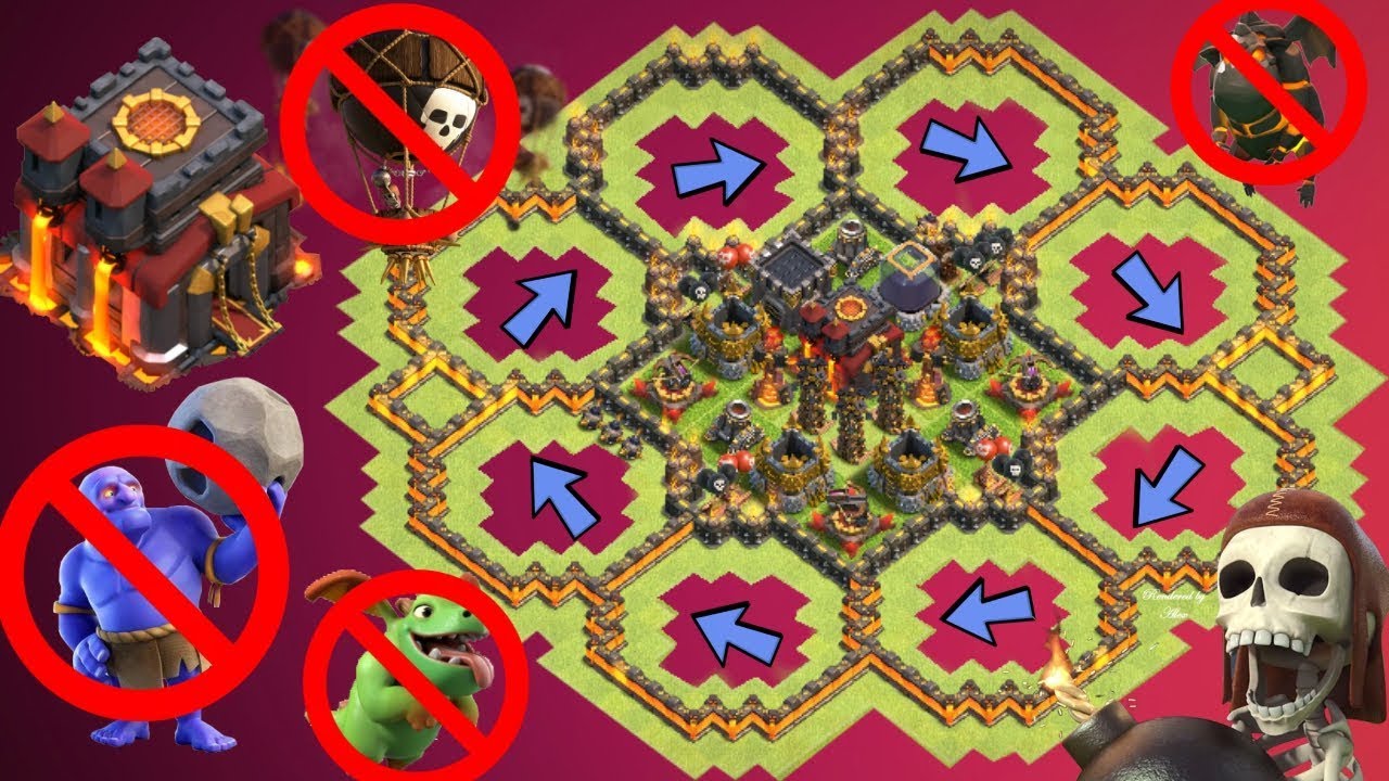 Th10 Farming Base 2017 Anti loot Anti Bowler Anti Valkyrie Anti ...