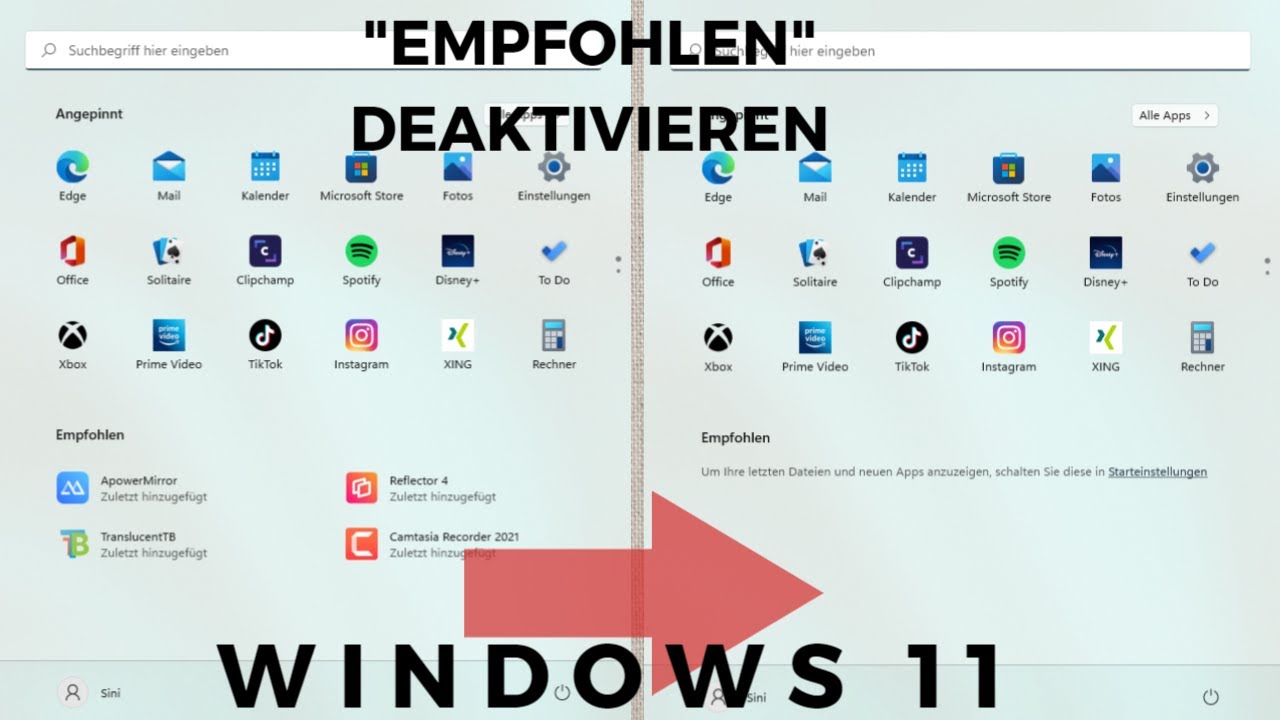 Windows 11 empfohlen deaktivieren - YouTube
