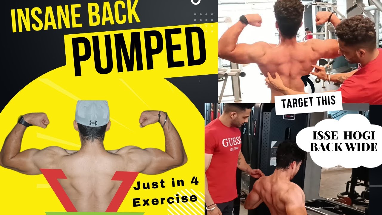 The Back Pump in 4 Excercise | Best Workout for Wider Lats and Wings ...