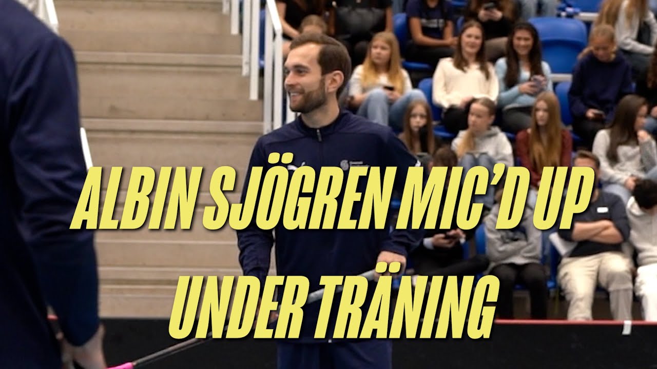 Albin Sjögren mic'd up under landslagets träning - YouTube