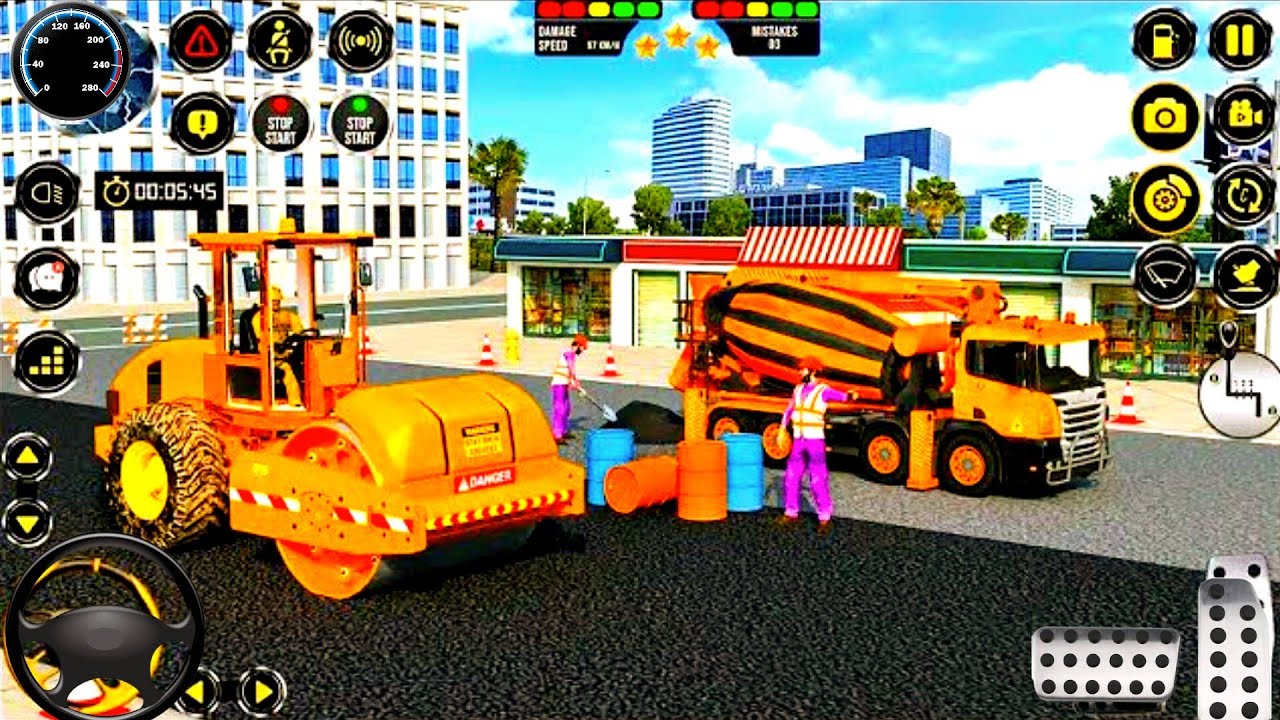 523 auto stone sand loader truck construction road game - construction ...
