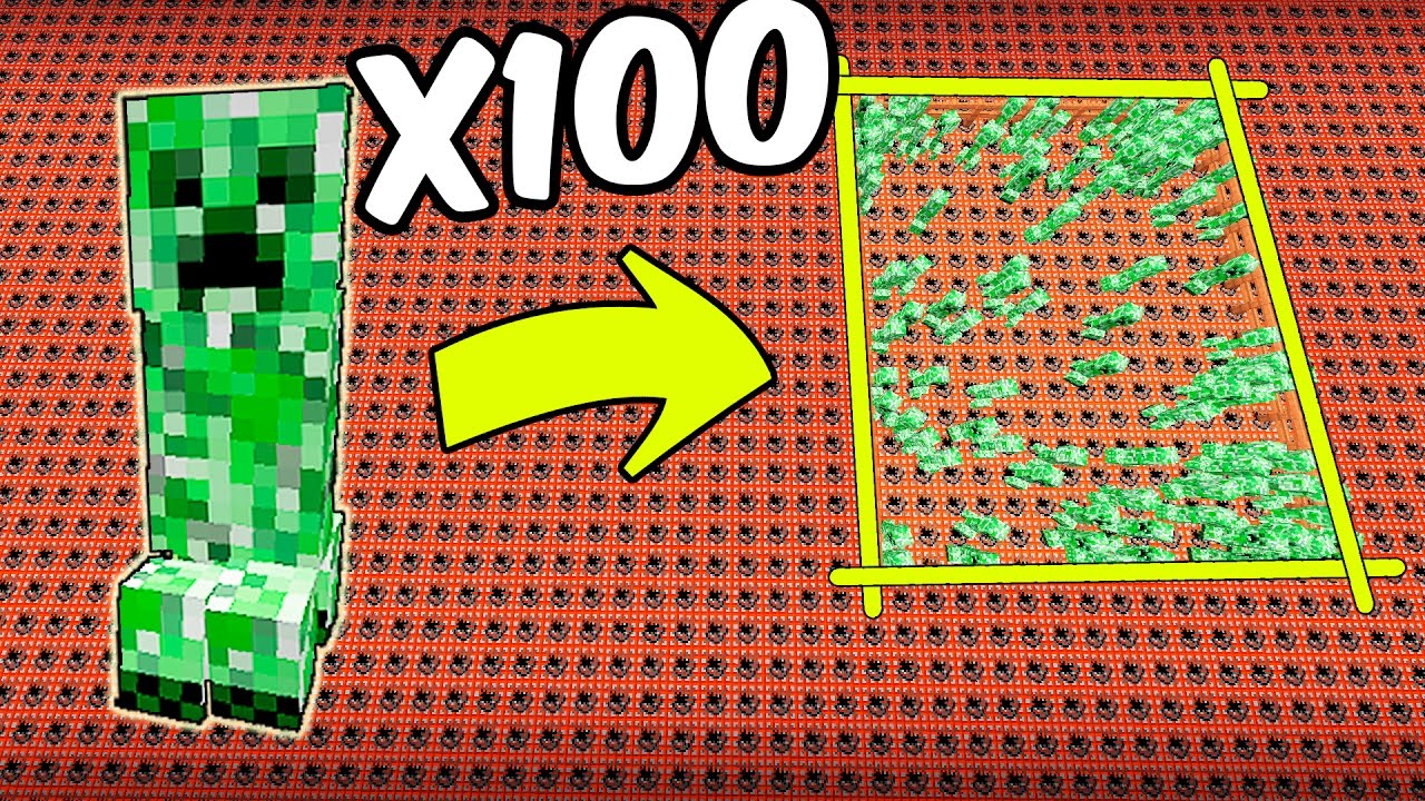 Minecraft - 100,000 TNT VS 100 CREEPERS - Rabahrex - YouTube