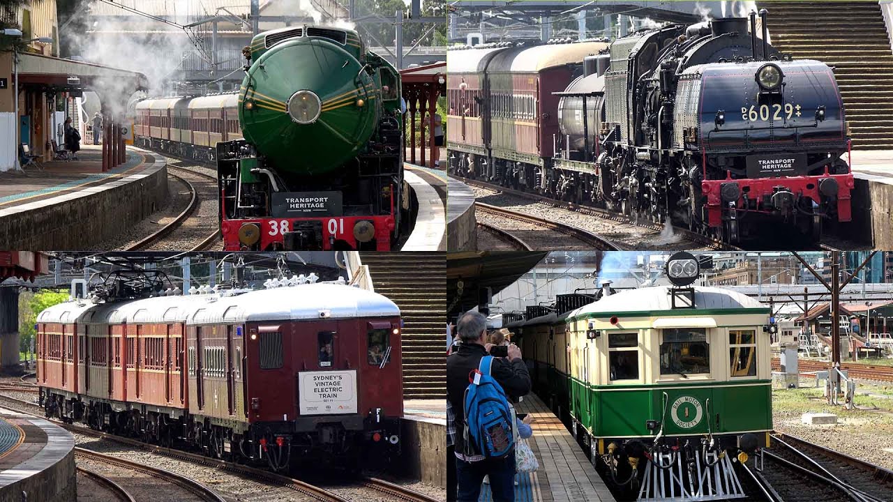 3801 & 6029 GARRATT Steam Loco's, F1 RED SET, CPH RAILMOTOR, 3526, 4501 ...