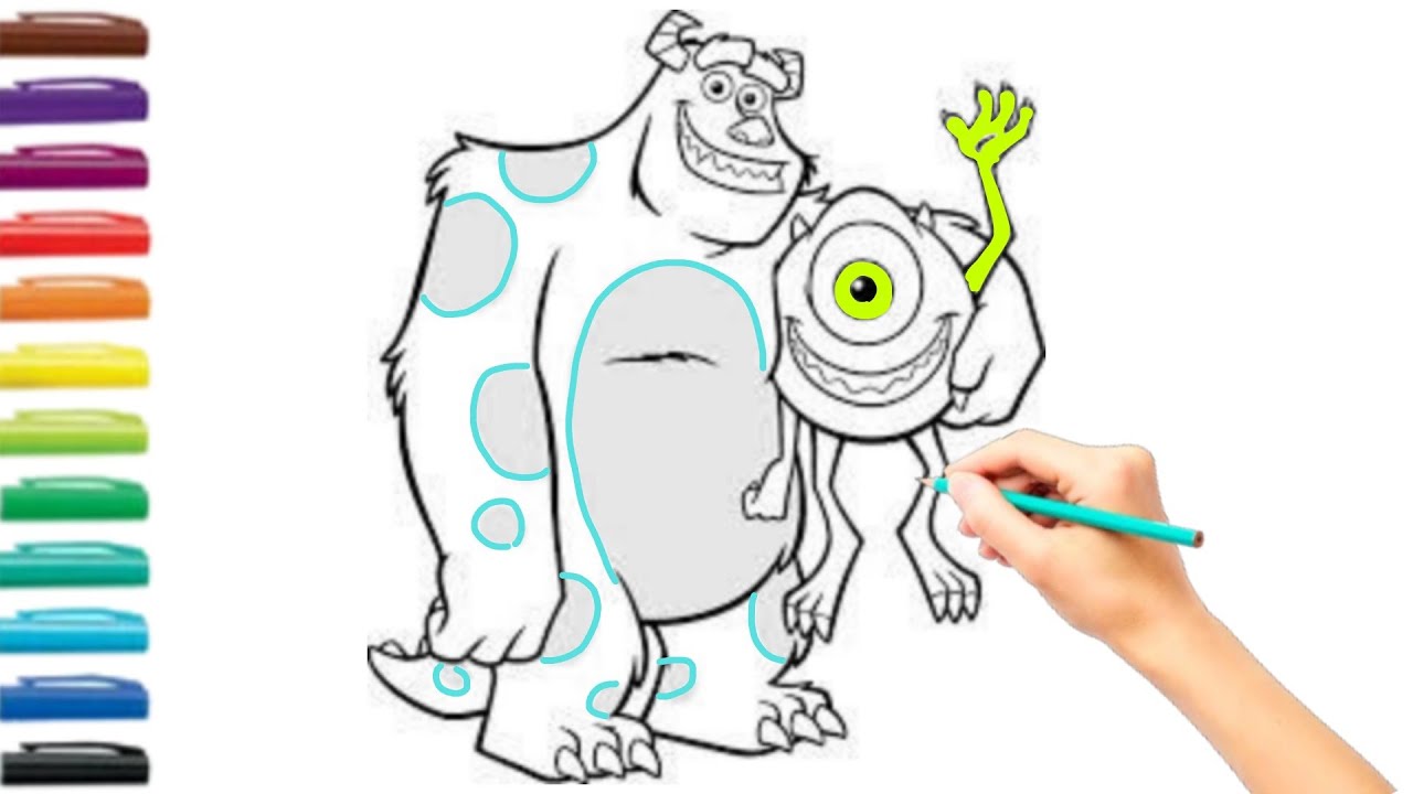 Easy monsters university Drawing for Kids/How to Draw Sullivan/monsters ...