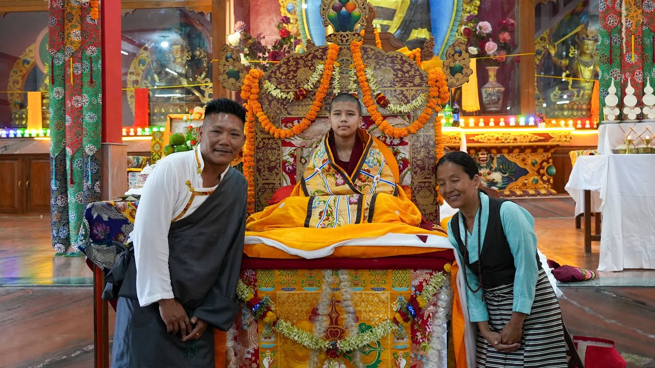 18/3/2024 Ceremony# Khata offering to Von Gyalsey Rinpoche at Gomang ...