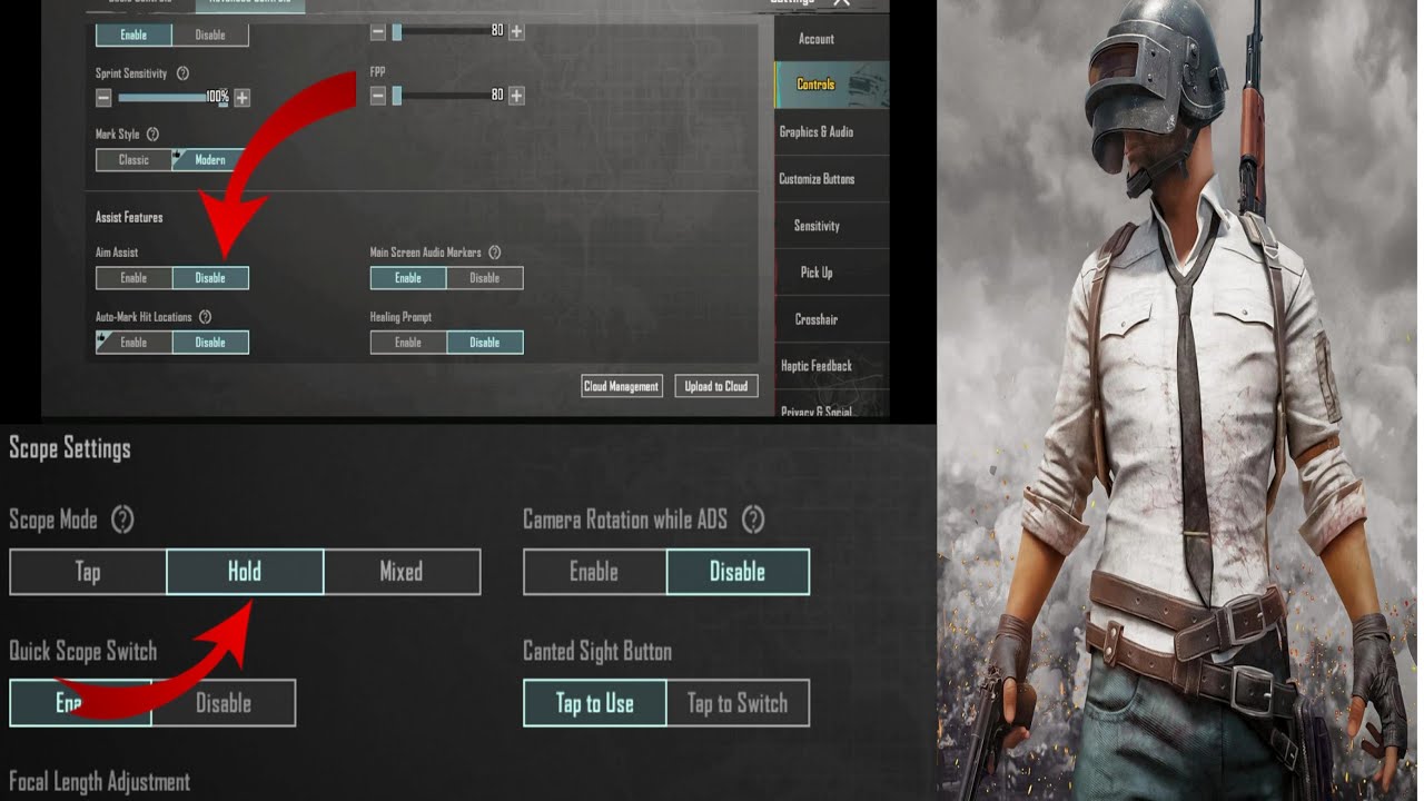 pubg mobile basic control settings l pubg mobile basic settings tips ...
