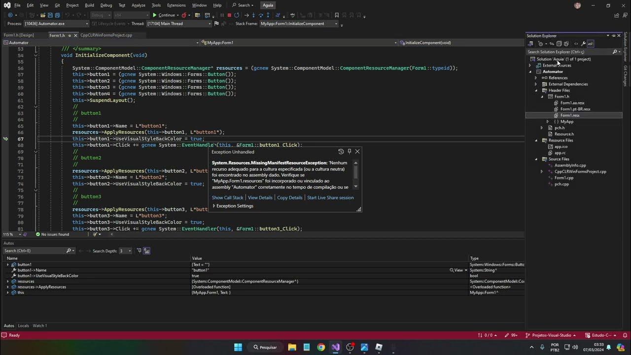 Resolvido (FIXED): System.Resources.MissingManifestResourceException! -Visual Studio 2022 - YouTube