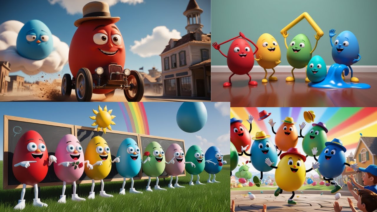 Colorful Bouncing Eggs | Fun Learning Colors Song for Kids! - YouTube