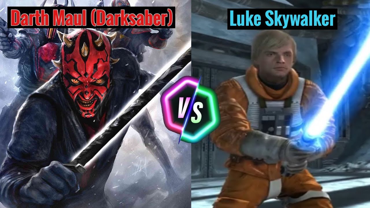 Star Wars: The Force Unleashed - Darth Maul (Darksaber) Vs Luke ...