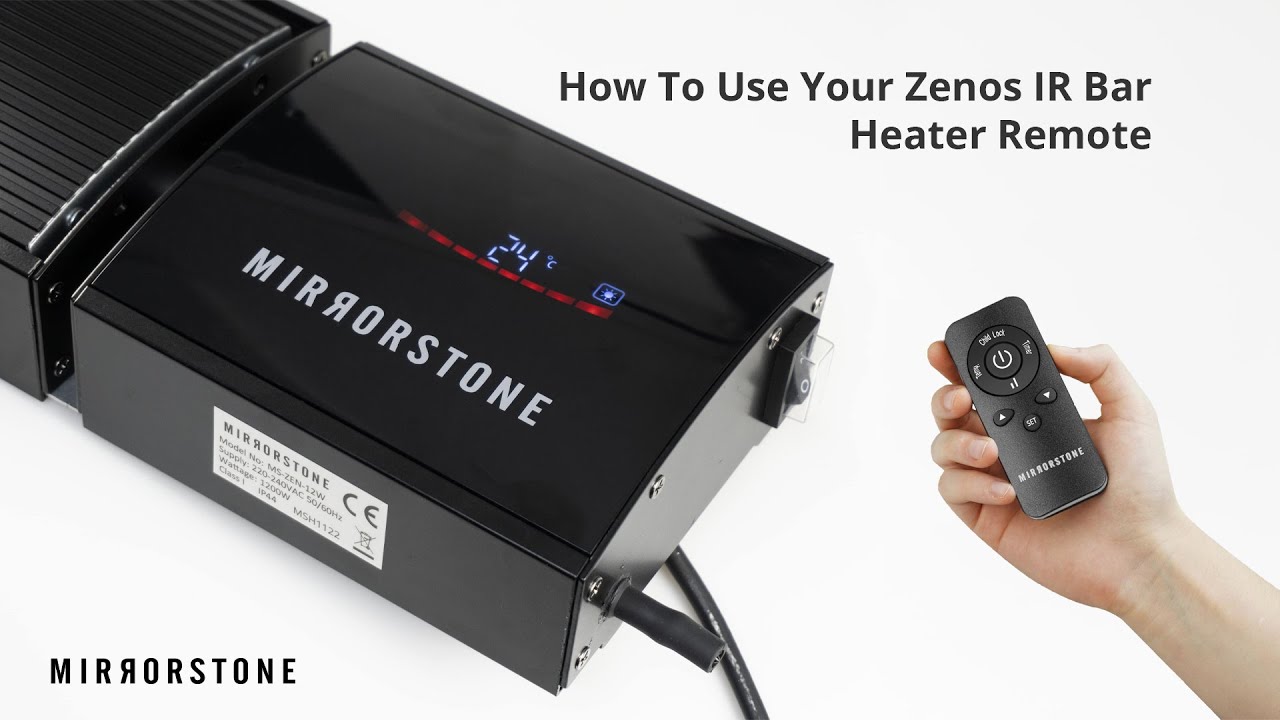 How To Use Your Zenos Infrared Bar Heater Remote | Mirrorstone Heating ...