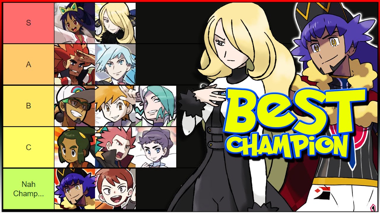 Ranking The BEST Pokemon Champions (GAMES)! | Pokemon Tier List - YouTube