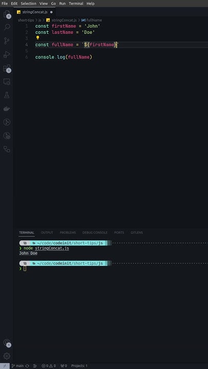 Como NÃO concatenar strings em JavaScript - Parte 2 #javascript #devtips #codeinit - YouTube