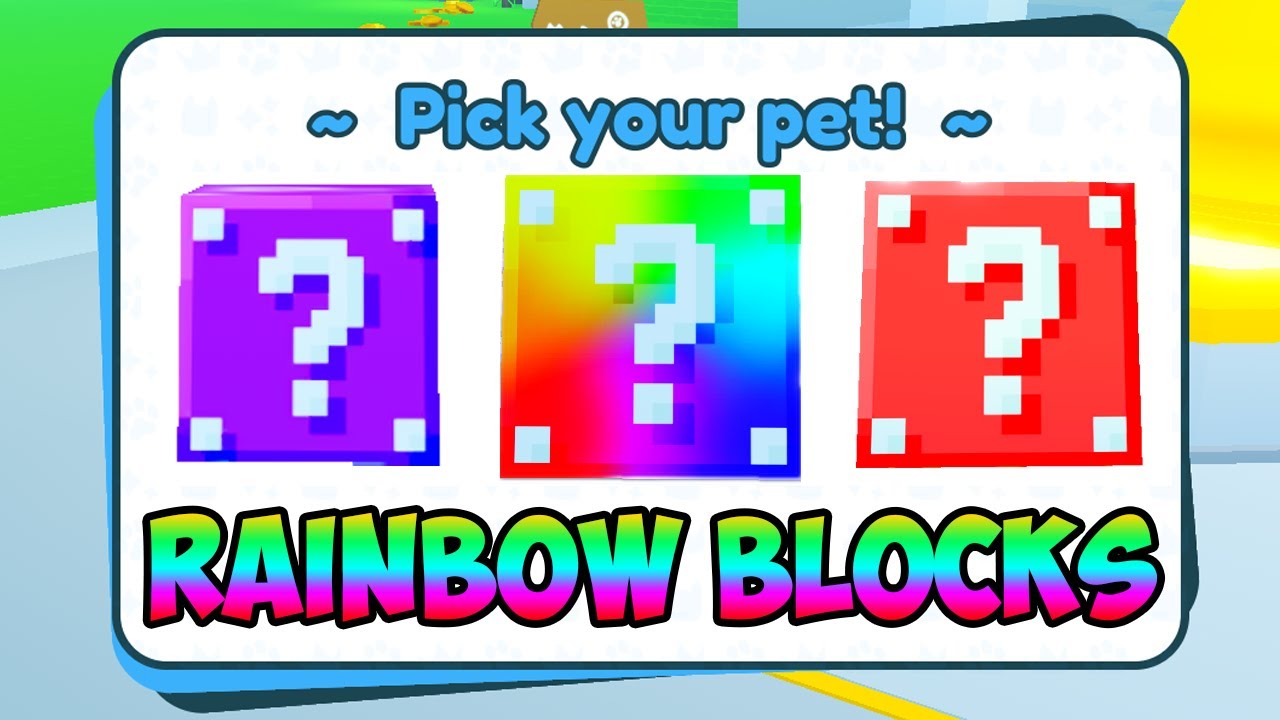 Rainbow Lucky Block Challenge In Roblox Pet Simulator X - YouTube